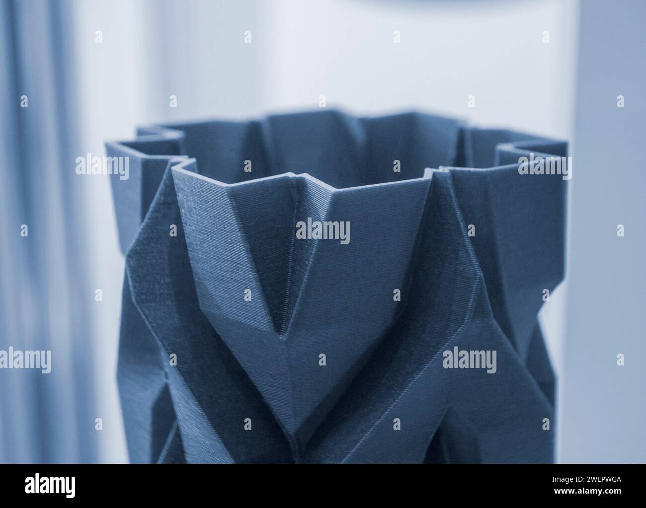 Art object vase printed on a 3D printer. Models created by a 3D printer ...