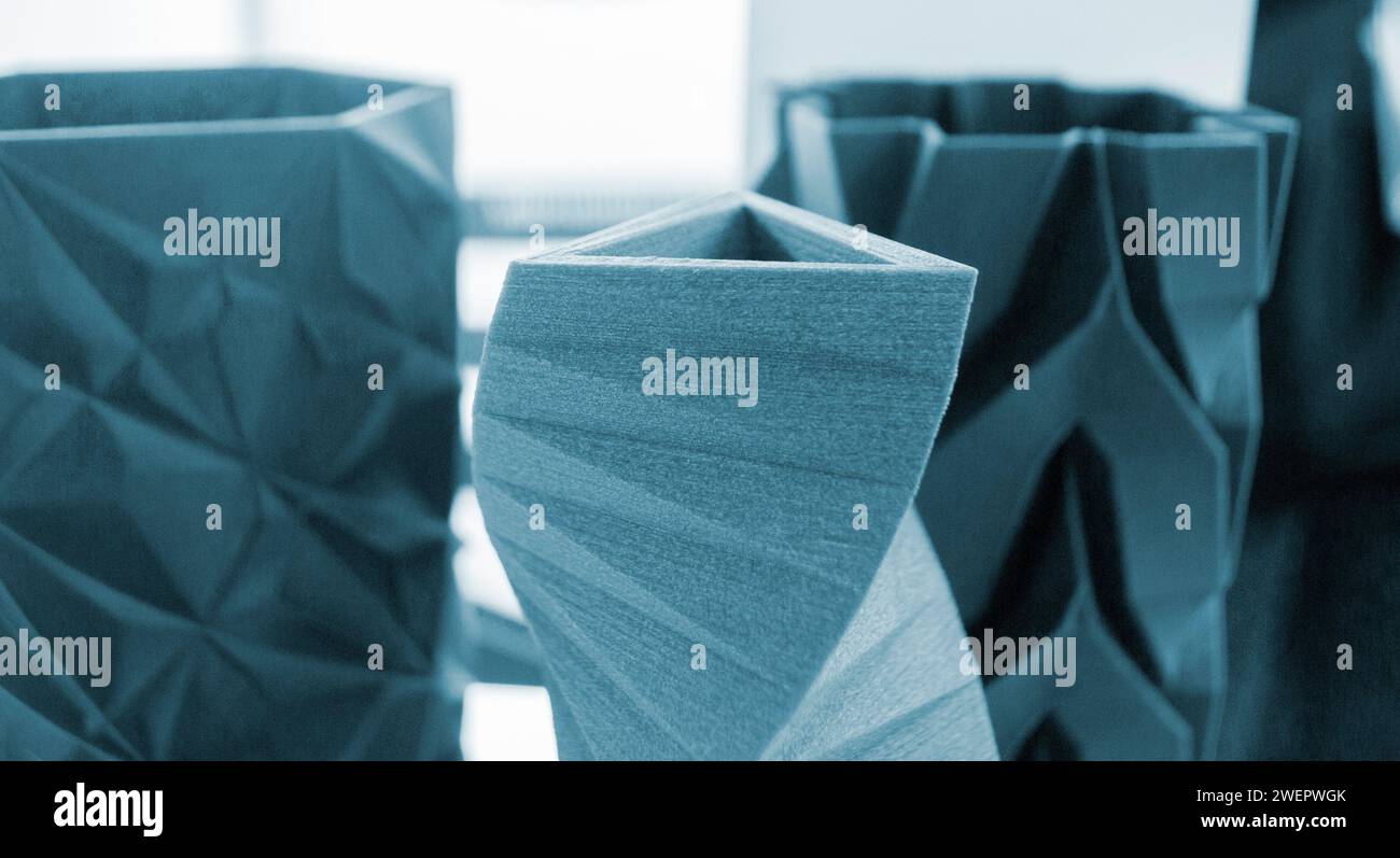 Art object vase printed on a 3D printer. Models created by a 3D printer ...