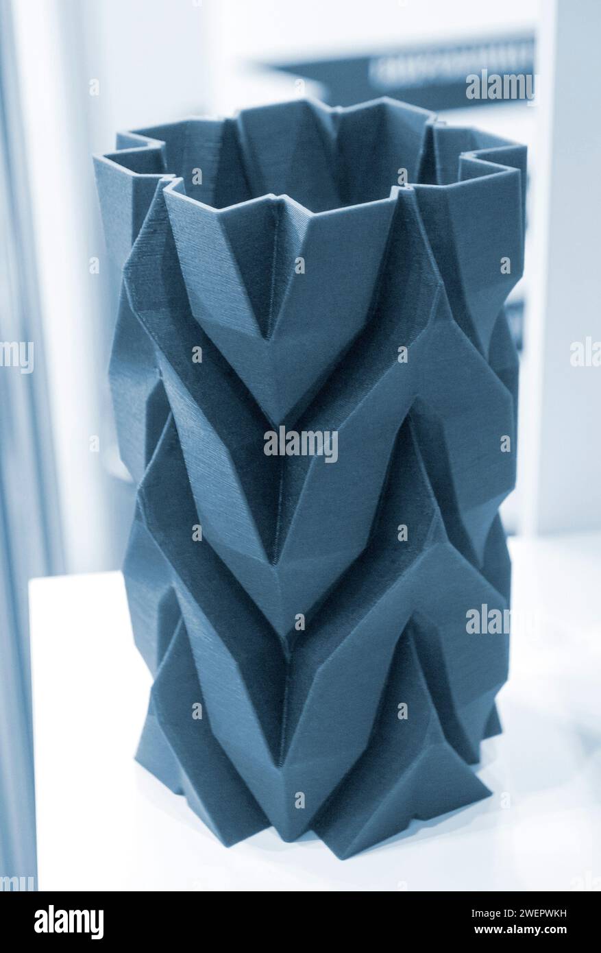 Art object vase printed on a 3D printer. Models created by a 3D printer ...