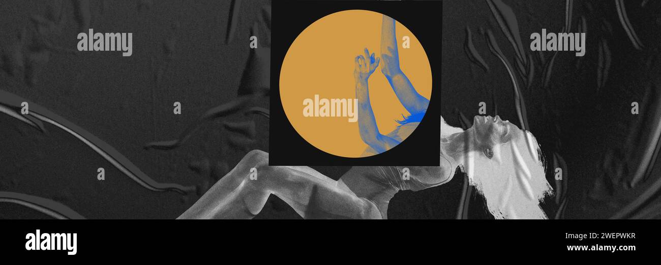 Poster for modern dance performance, expressing emotional release ...