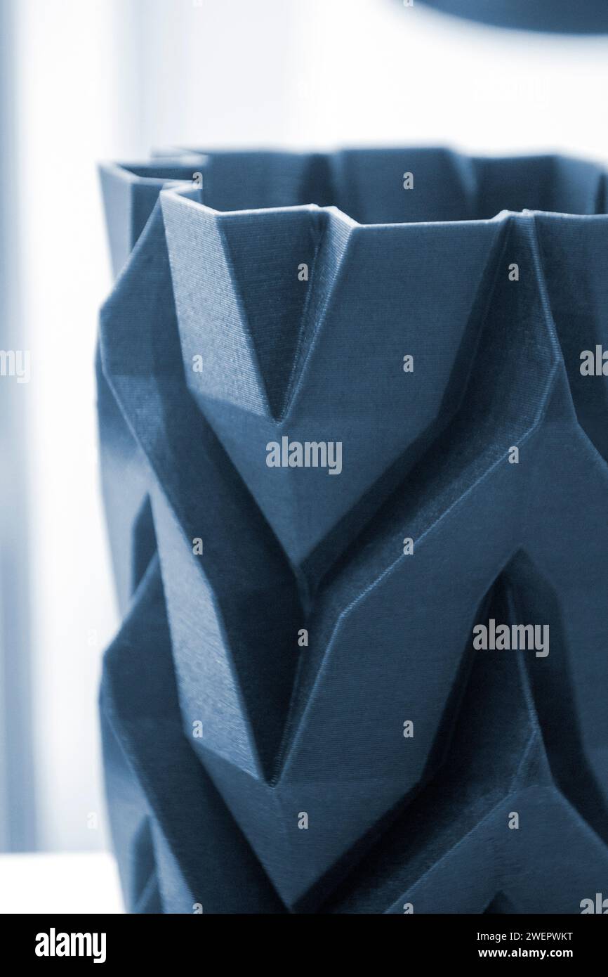 Art object vase printed on a 3D printer. Models created by a 3D printer ...