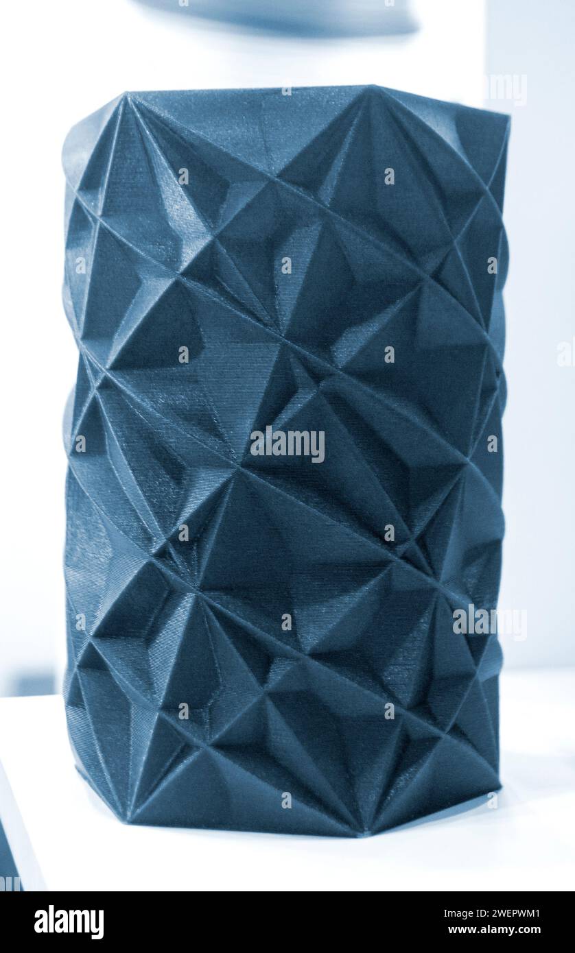 Art object vase printed on a 3D printer. Models created by a 3D printer ...