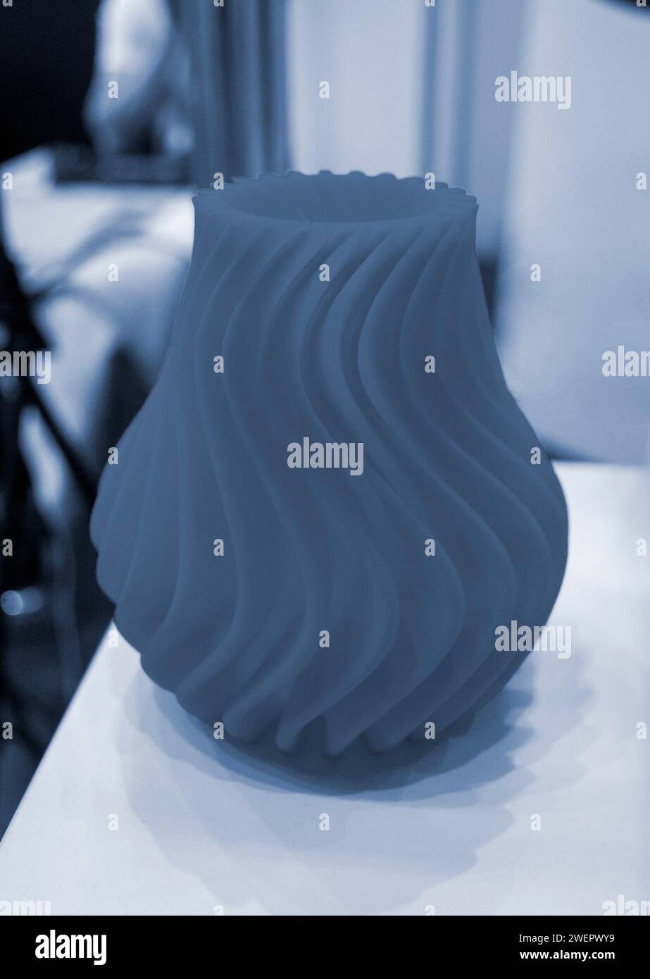 Art object vase printed on a 3D printer. Models created by a 3D printer ...