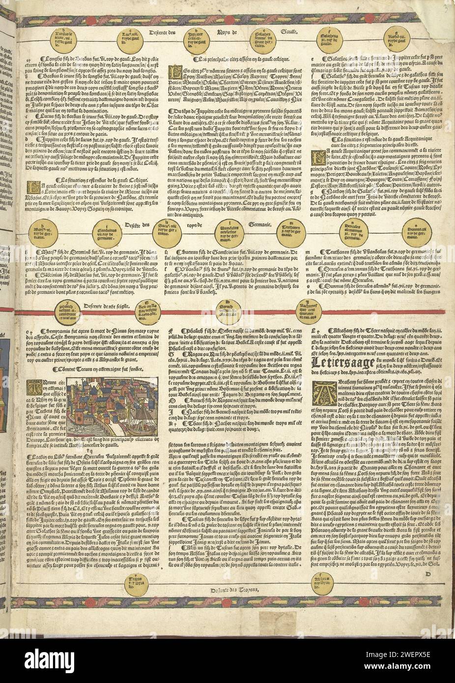 Cronica Cronicarum (...), Blad 3 Rectal, 1521 print Leaf 3 Recto from a ...