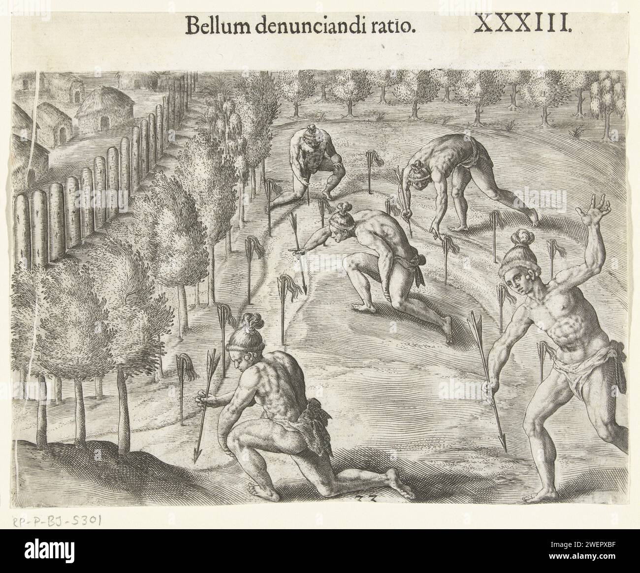 Way to explain the enemy to war, Theodor de Bry, After, 1591 print Five ...