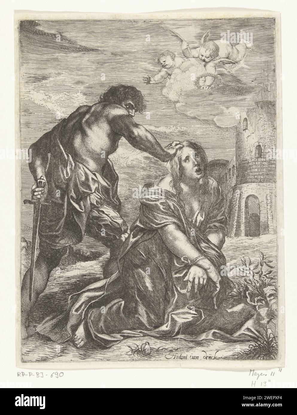 The execution of Saint Barbara, Willem Basse, After Johann Boeckhorst ...