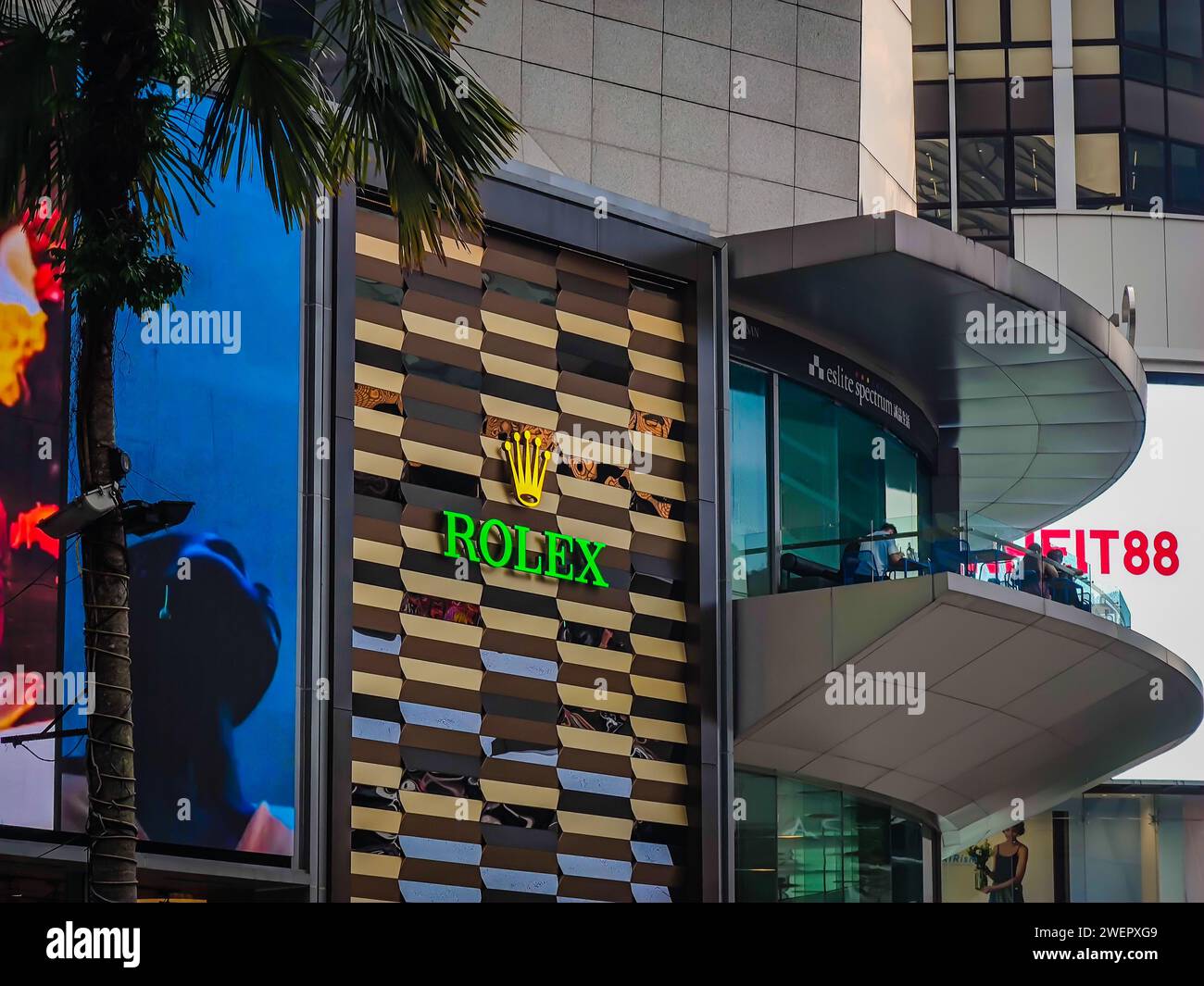 Kuala Lumpur, Malaysia - January 26, 2024: Exterior view of a Rolex ...