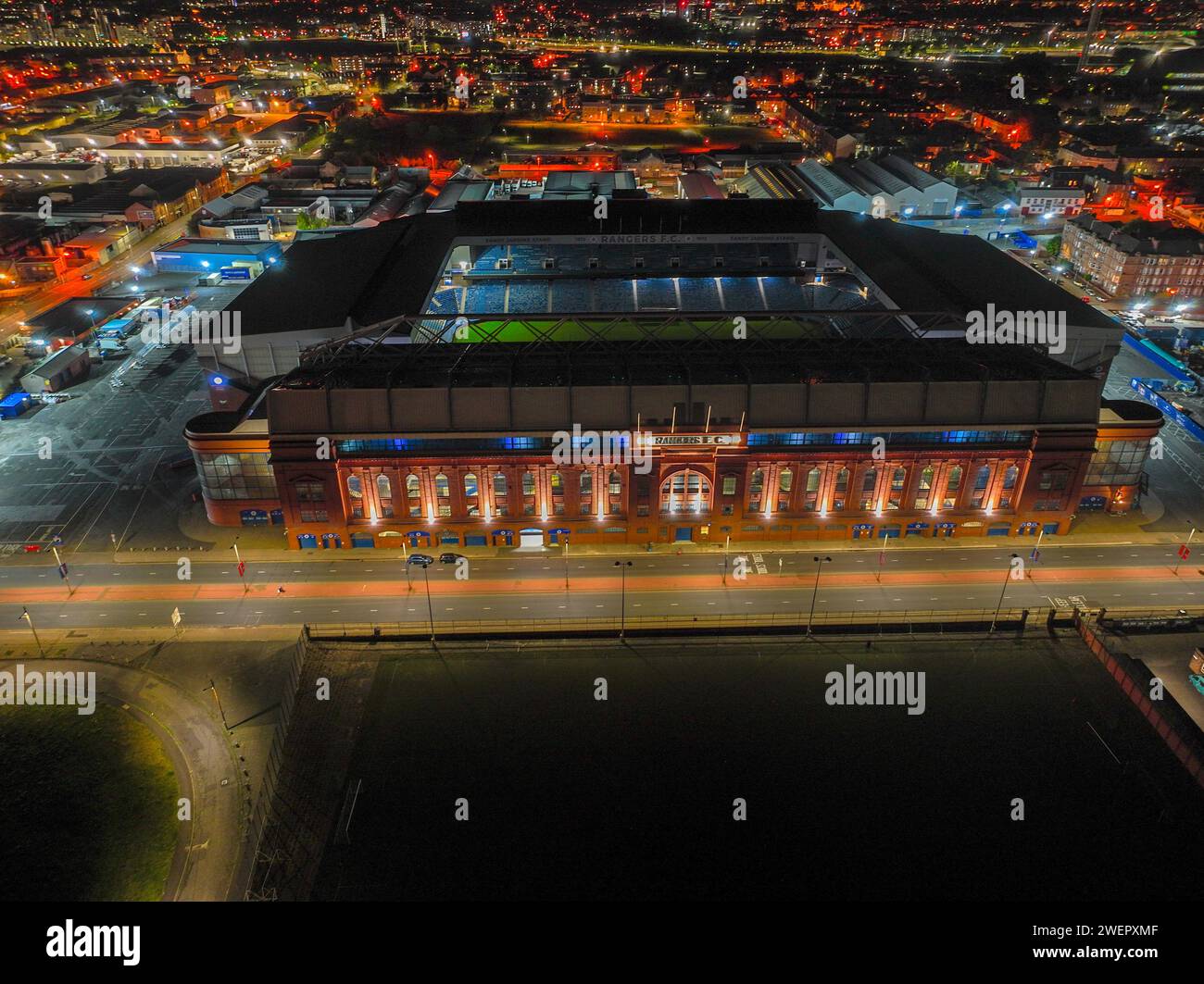 Ibrox aerial hi-res stock photography and images - Alamy