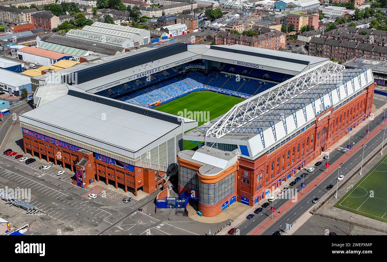 Ibrox stadium aerial view hi-res stock photography and images - Alamy