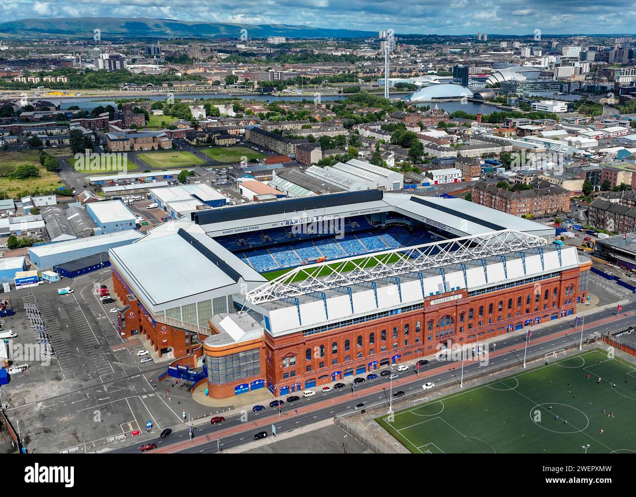 Ibrox stadium aerial hi-res stock photography and images - Alamy