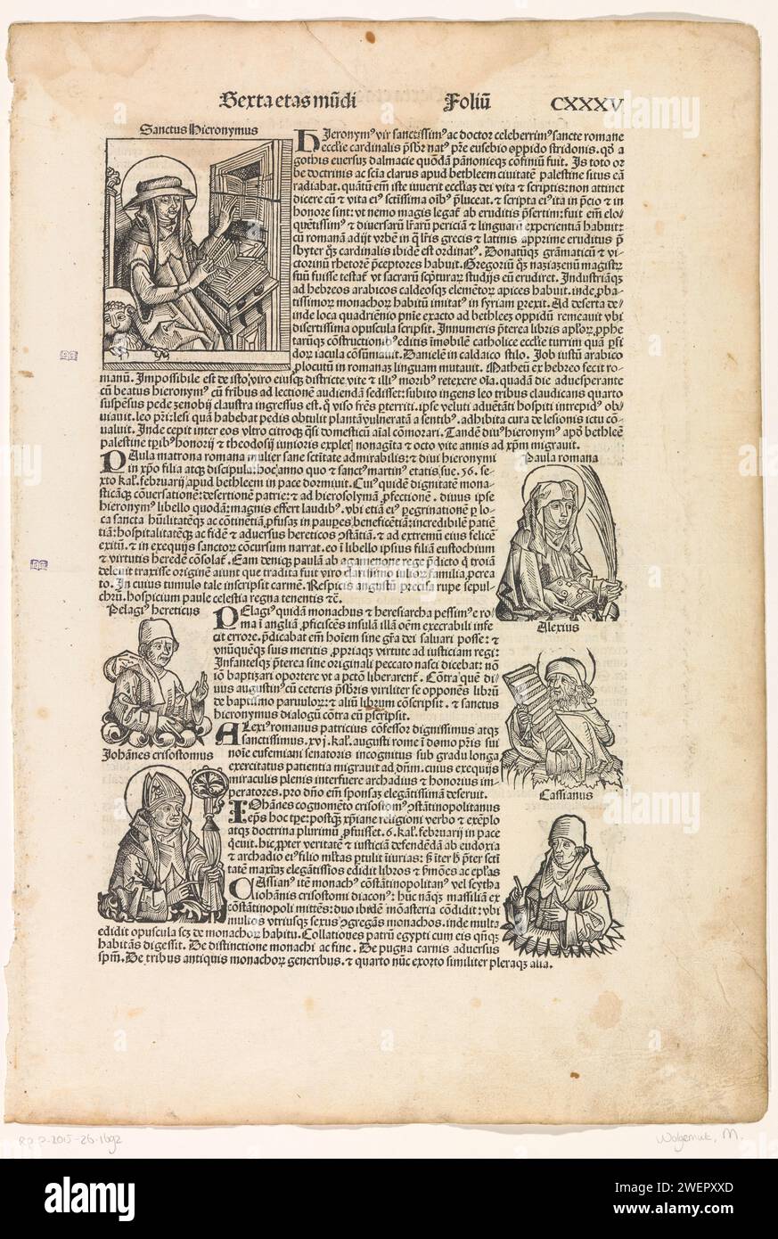 Page from the Nuremberg Chronicle of Schedel, Folio 135R, Michel ...