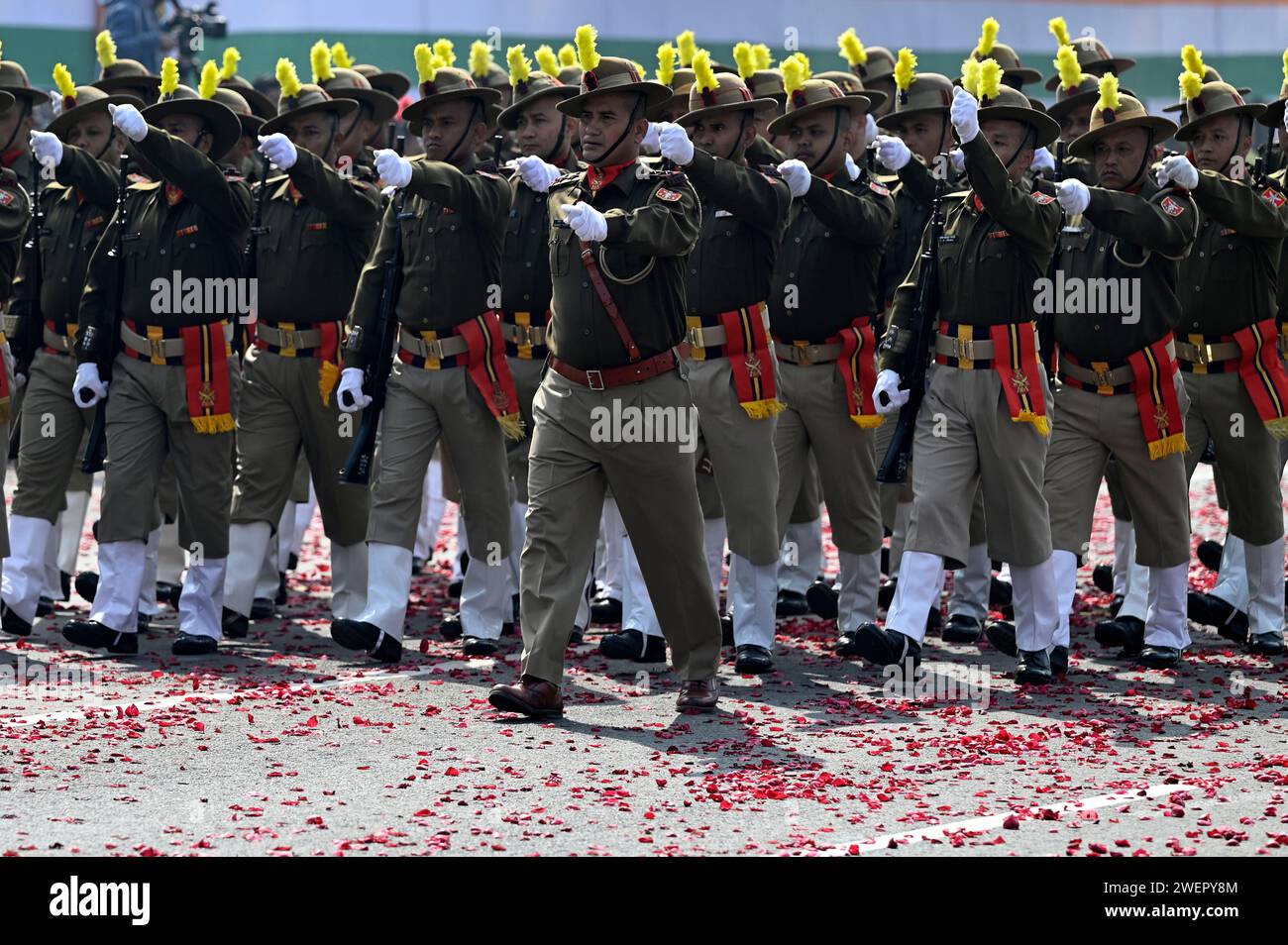 KOLKATA, INDIA - JANUARY 26: Parade marches by Bihar Spl Armed Police ...