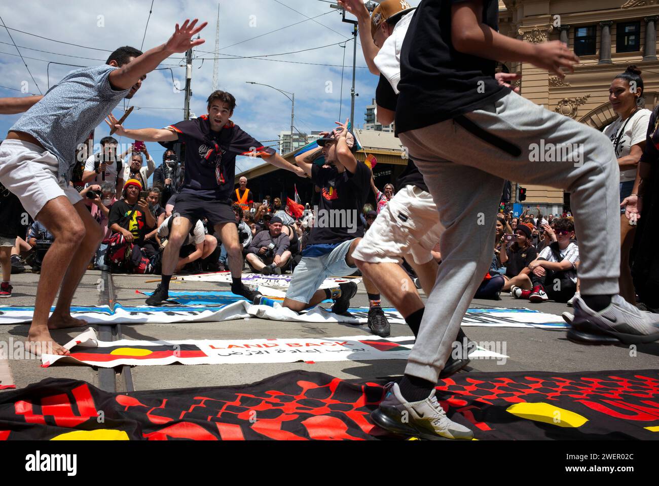 Melbourne, Victoria, Australia. 26th Jan, 2024. Thousands of people ...