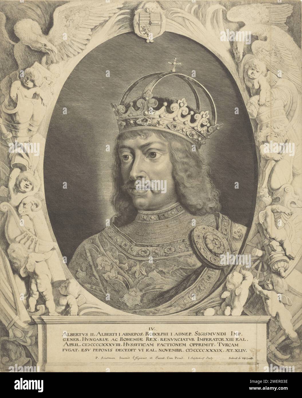 Portrait of Albrecht II of Habsburg, Roman -German Keizer, 1645 - 1706 ...