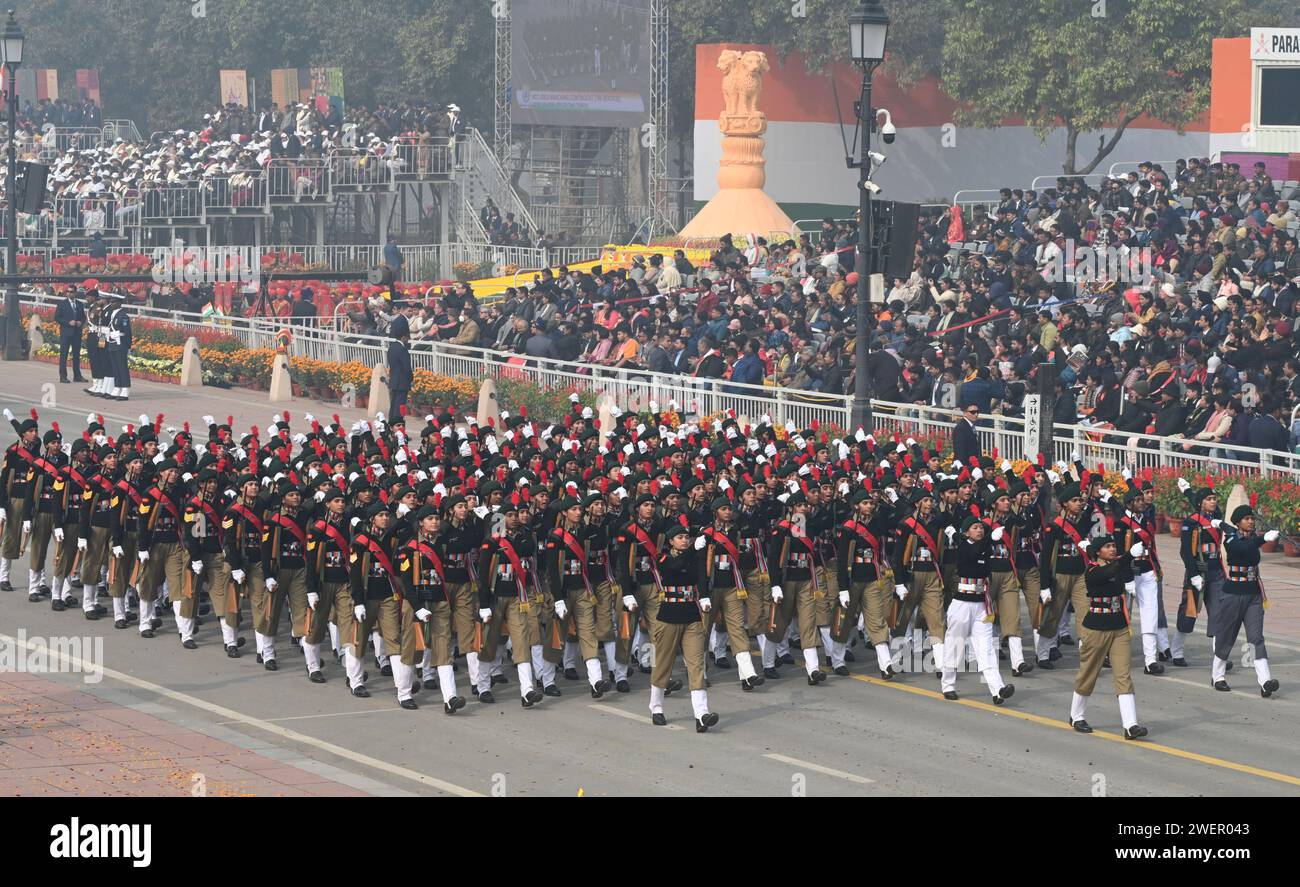 NEW DELHI, INDIA - JANUARY 26: NCC National Cadet Corps Contingent ...
