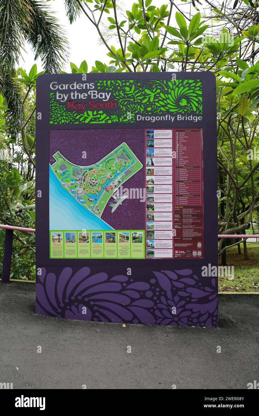 Gardens by the Bay sign, Singapore, Asia Stock Photo - Alamy