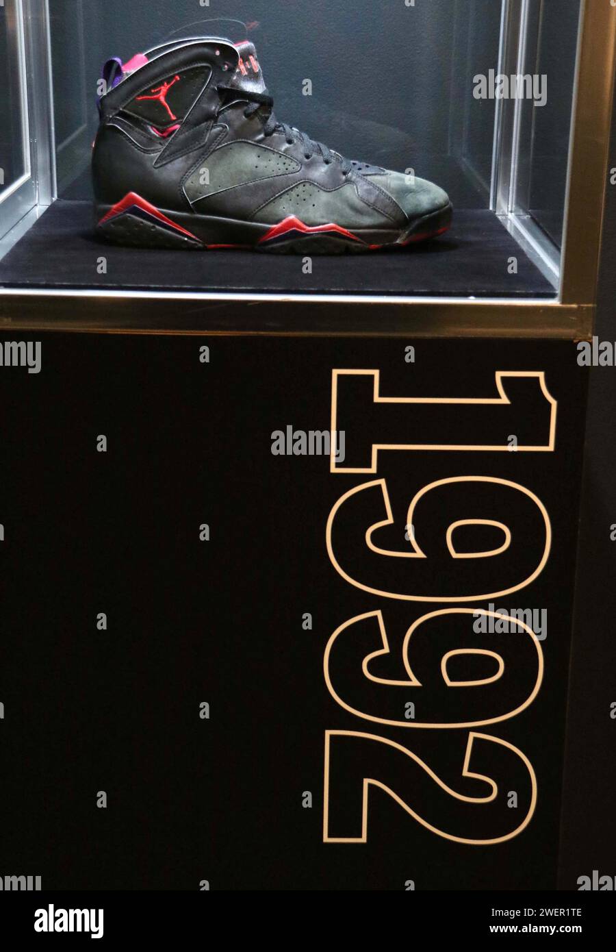 New York, New York, USA. 26th Jan, 2024. Air Jordan VII (1992) sneaker ...