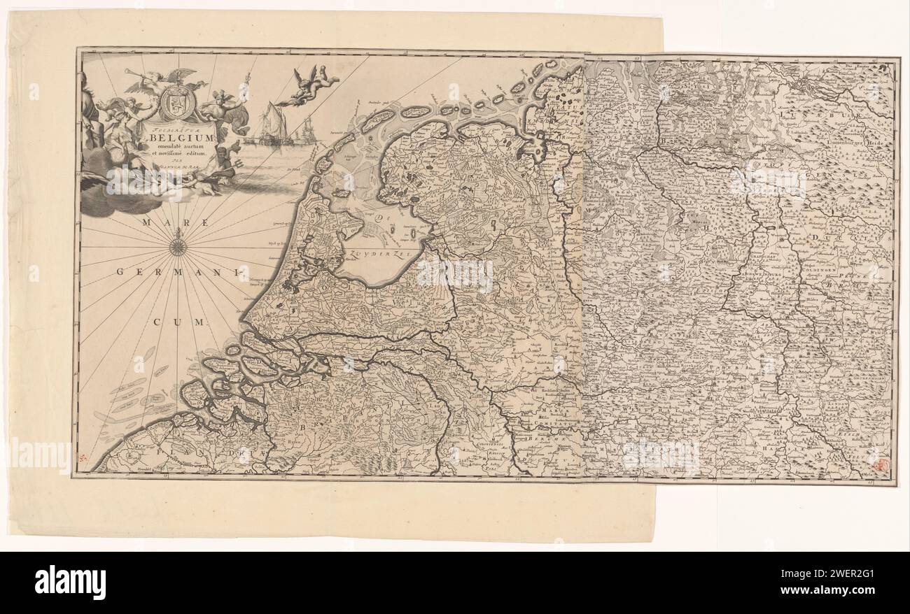 Map of the Republic of the Seven United Netherlands and part of the ...