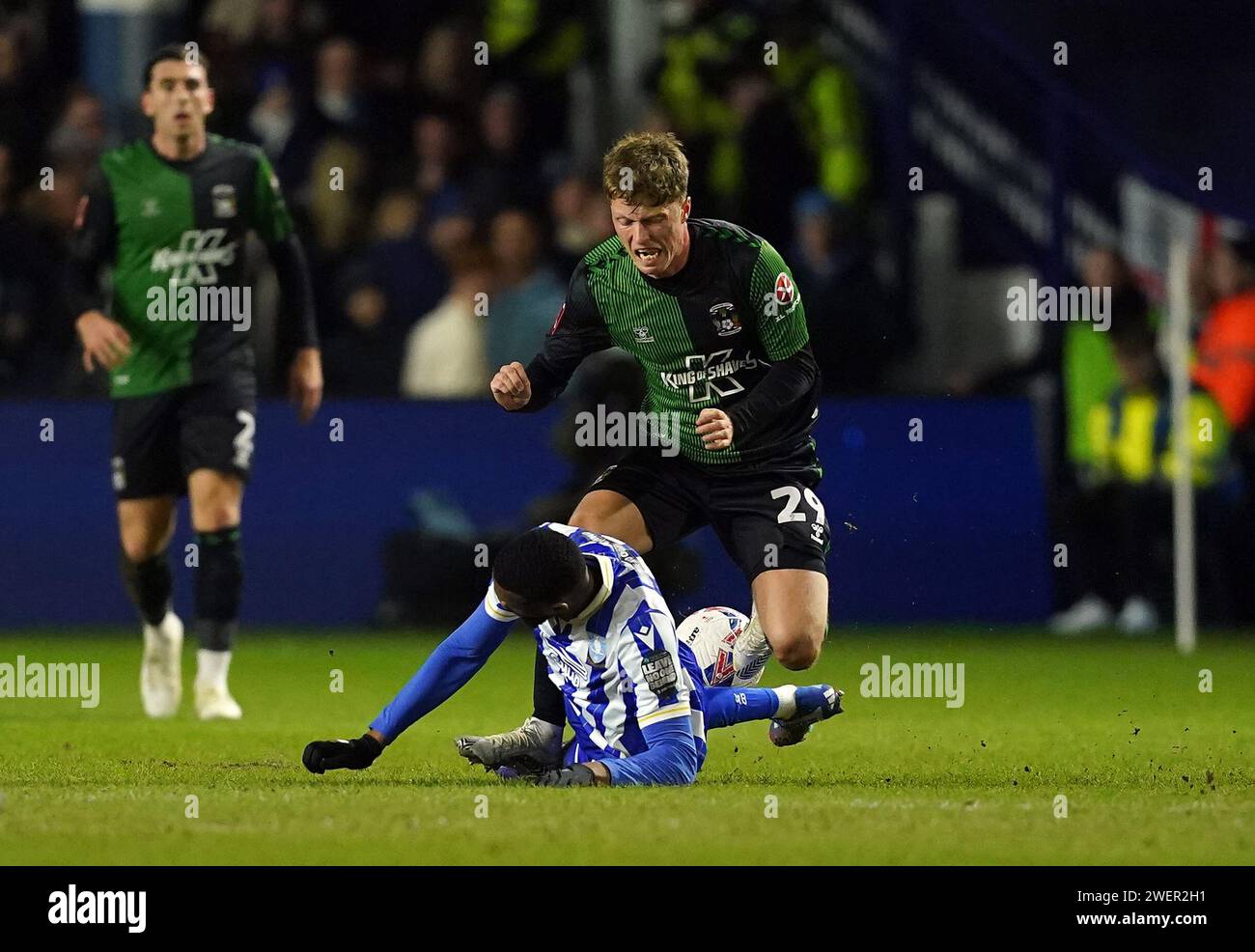 Sheffield Wednesday's Mohamed Diaby tackles Coventry City's Victor Torp ...