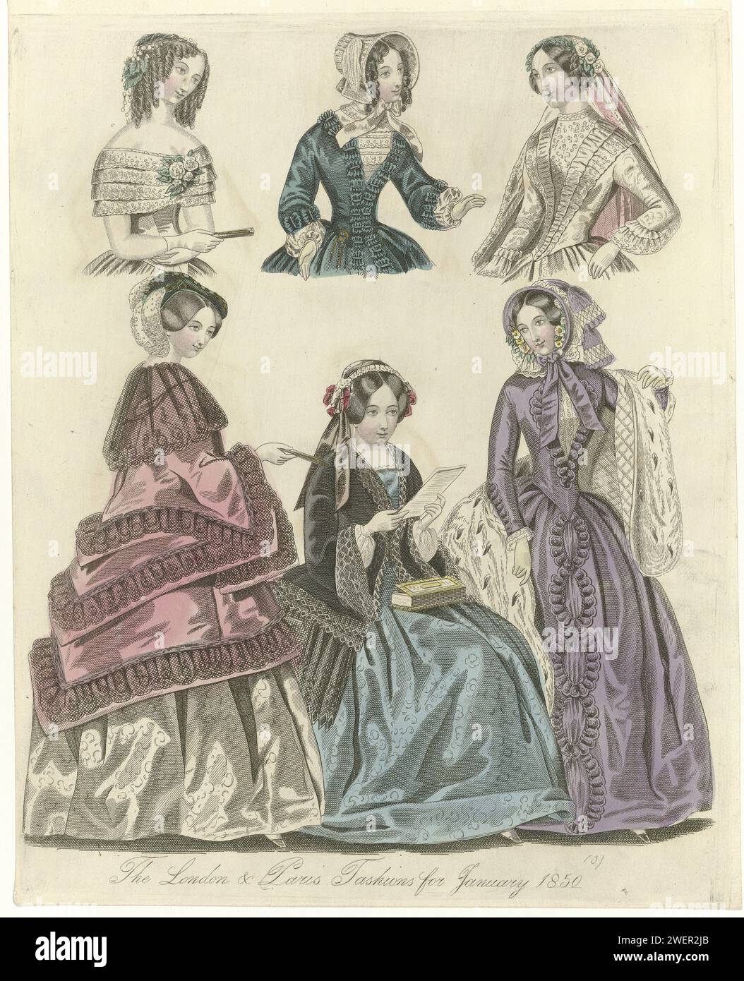 The World of Fashion, january 1850 : The London & Paris Fashions ...