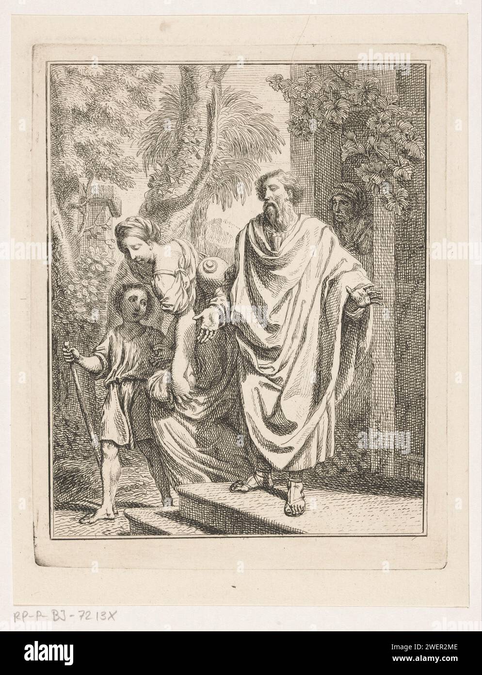 Abraham drives Hagar and Ismaël, Louis Fabritius Dubourg, 1713 - 1775 ...