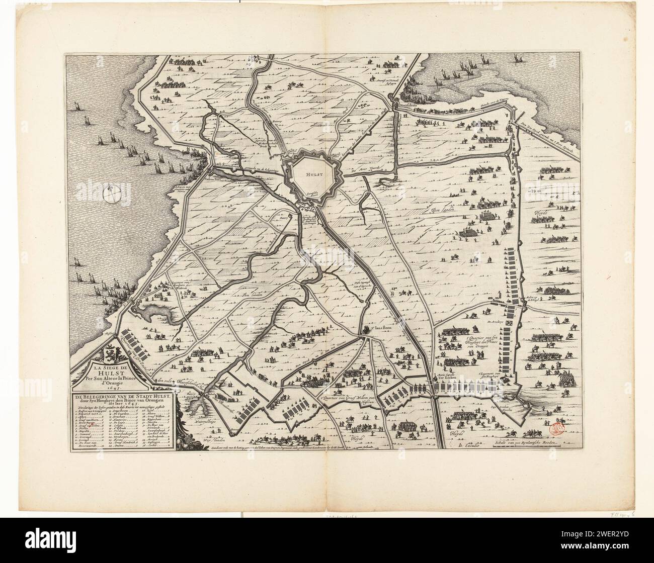 Siege of Hulst by Frederik Hendrik, 1645, 1652 print Siege and conquest ...