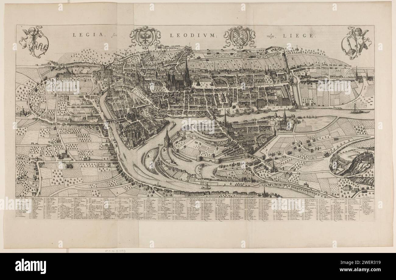 View of Liège, Julius Milheuser, 1652 print View of Liège in a nutshell ...