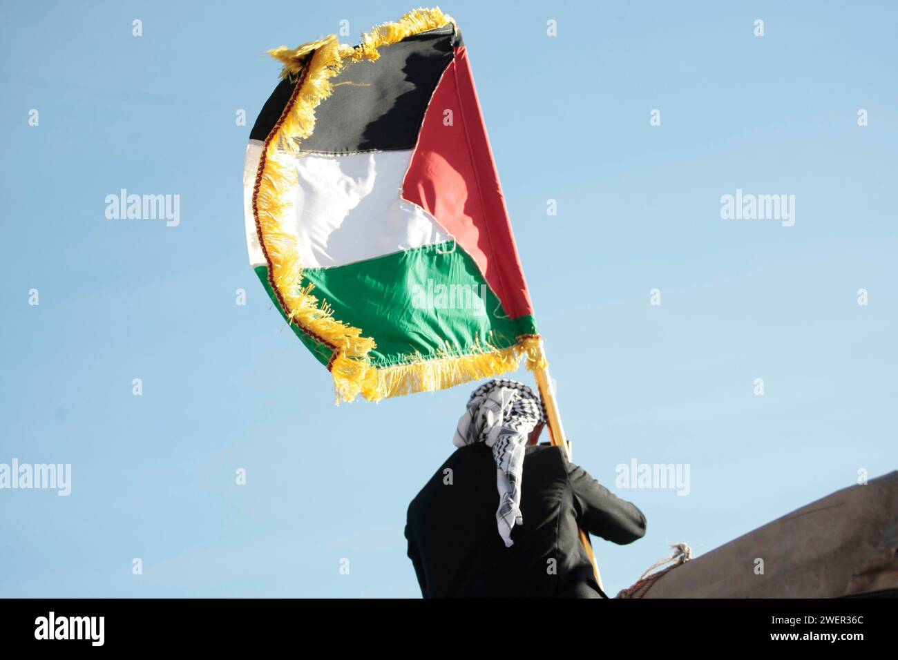 Sanaa, Sanaa, Yemen. 26th Jan, 2024. Protester supporting the Houthis ...