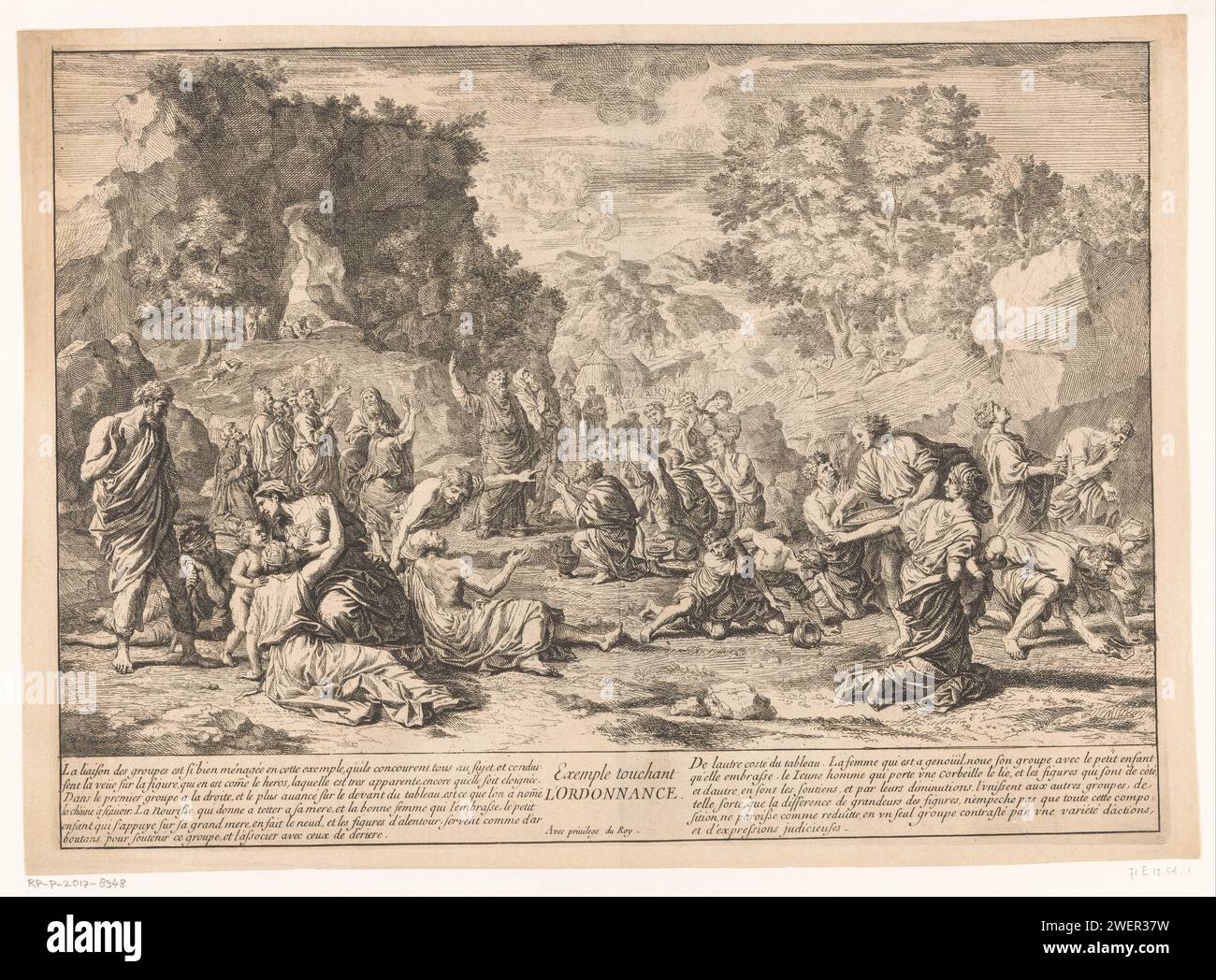 Collecting the Manna in the desert, Henri Testelin, After Nicolas ...