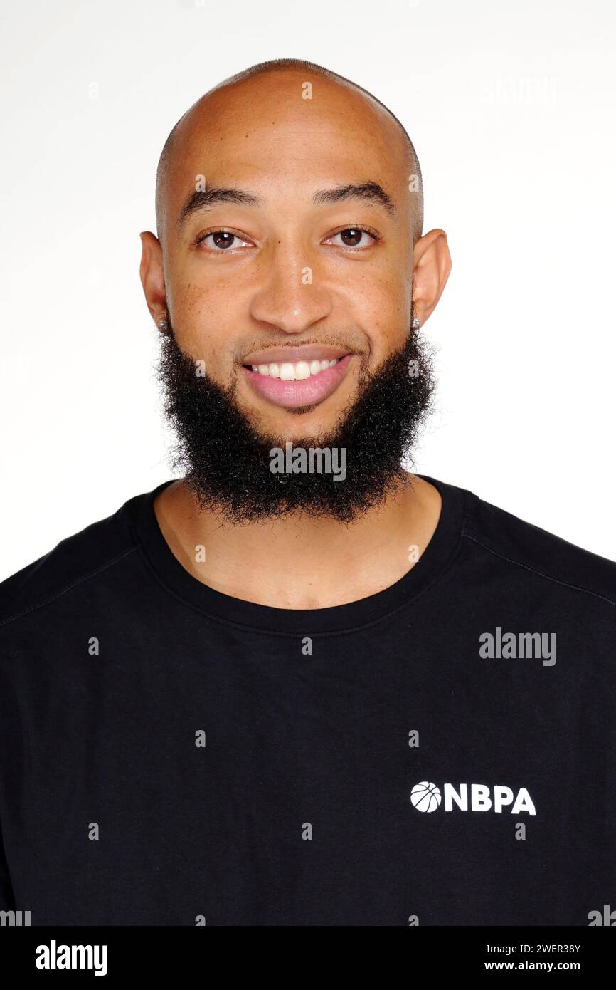 Minnesota Timberwolves guard Jordan McLaughlin poses for a headshot on ...