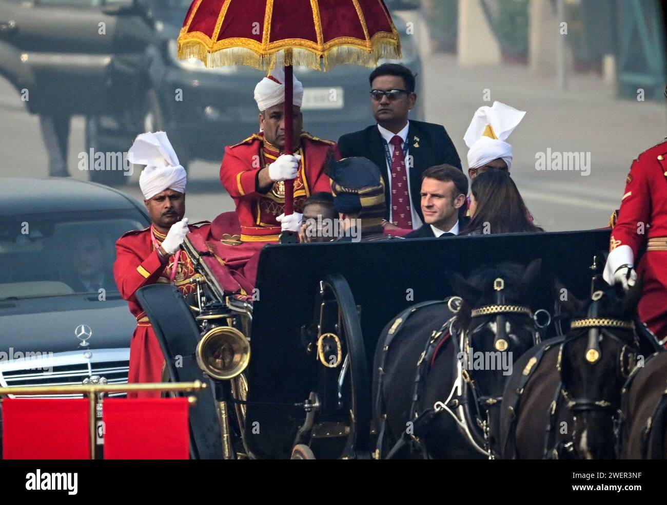 NEW DELHI, INDIA - JANUARY 26: Presidential Bodyguards escort the ...