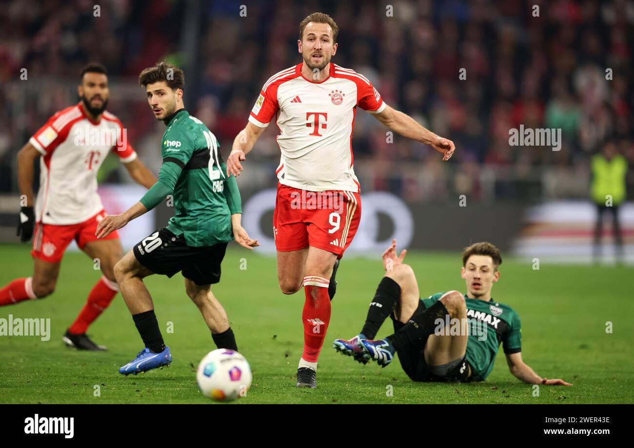 Harry Kane of Bayern Muenchen Anthony Rouault of VFB Stuttgart FC ...