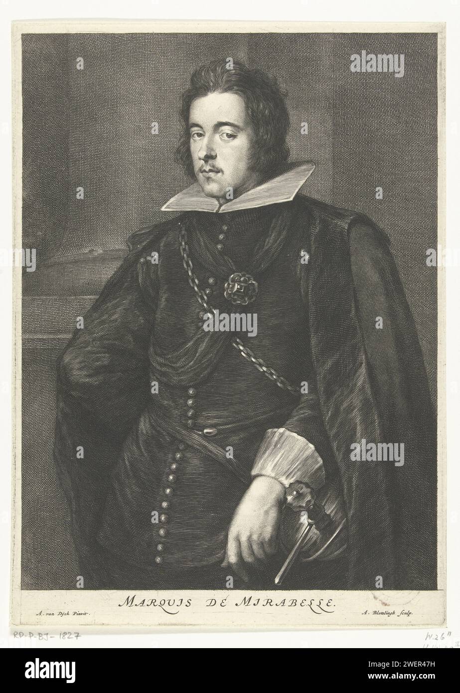 Portrait of the Marquis de Mirabeau, Abraham BLOTELING, After Anthony ...
