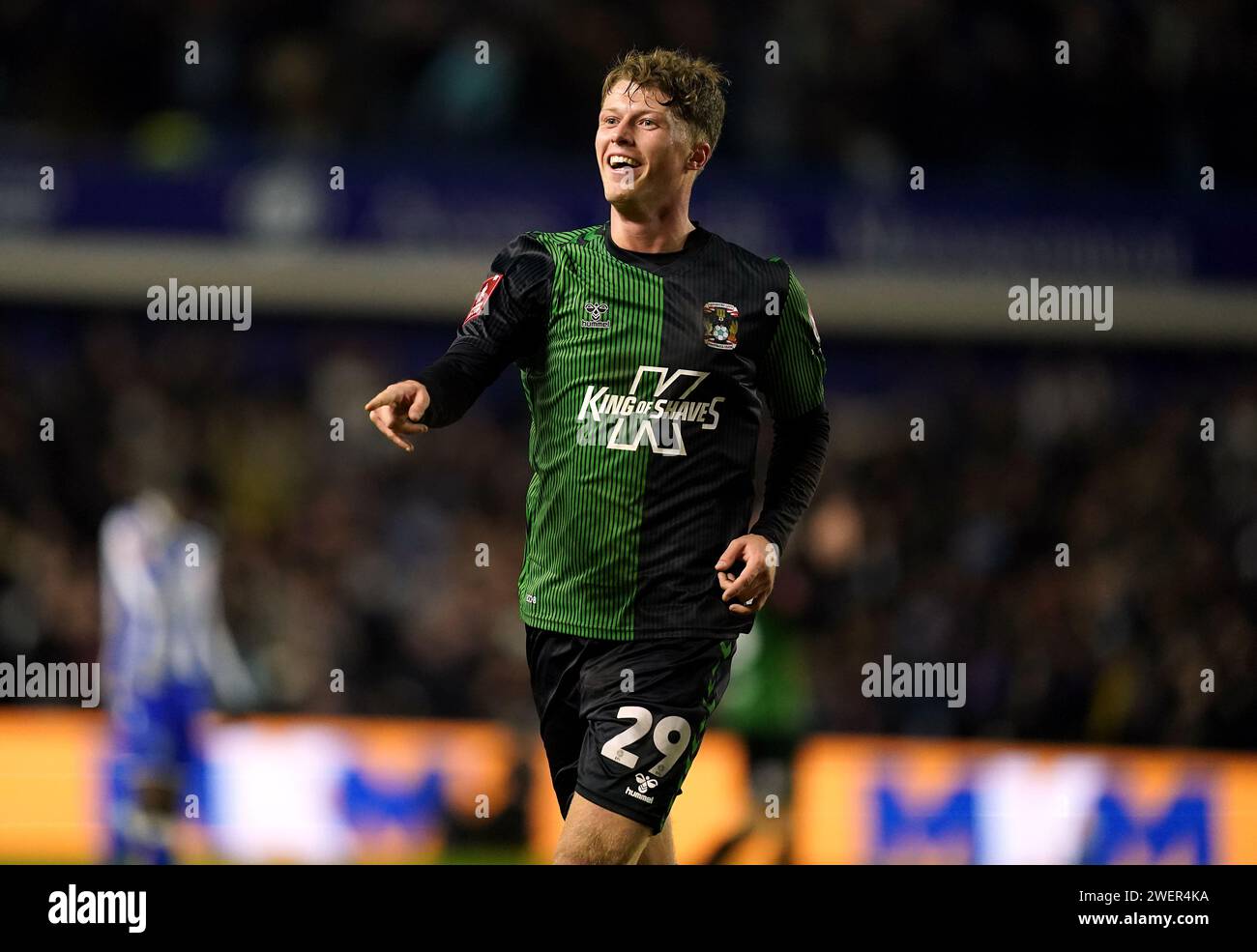 Coventry City's Victor Torp Overgaard celebrates scoring their side's ...