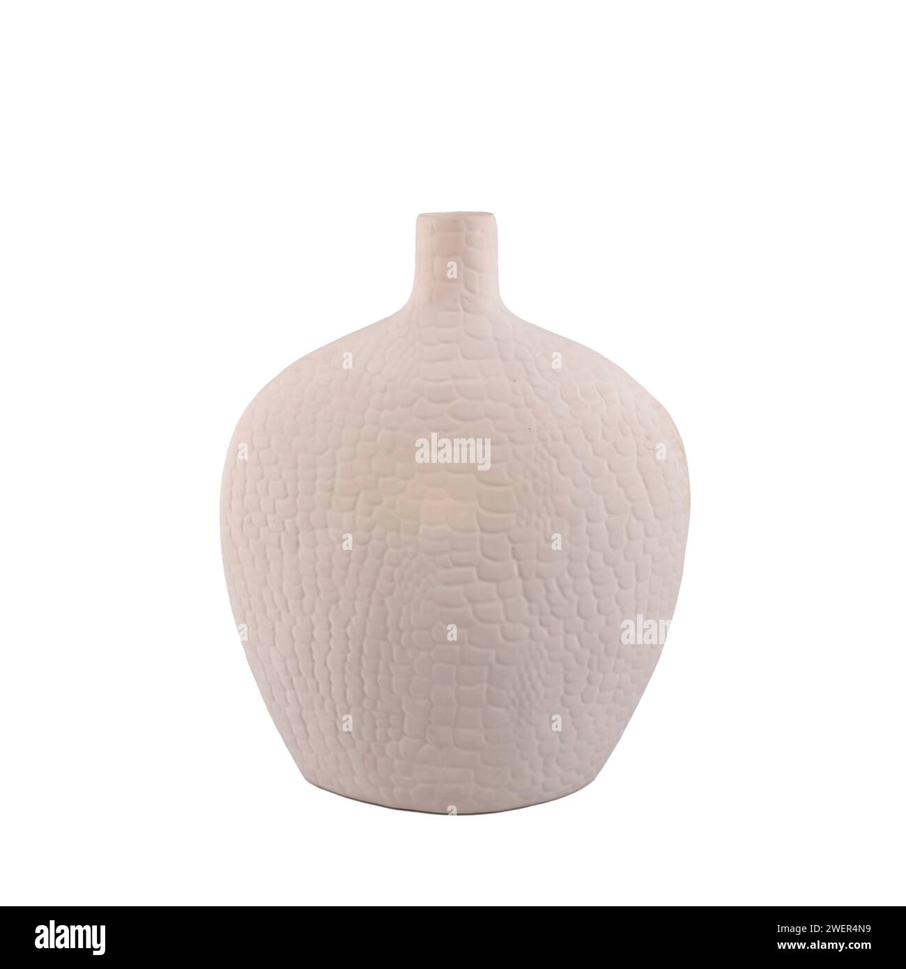 trendy design decorative ceramic vase isolated on white background ...