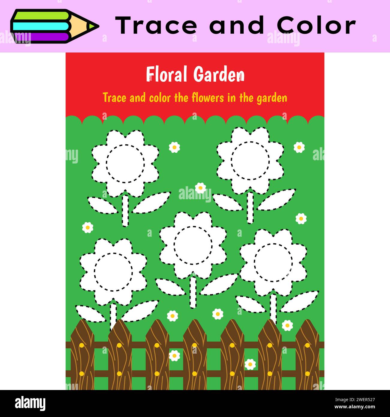 Pen tracing lines activity worksheet for children. Pencil control for ...