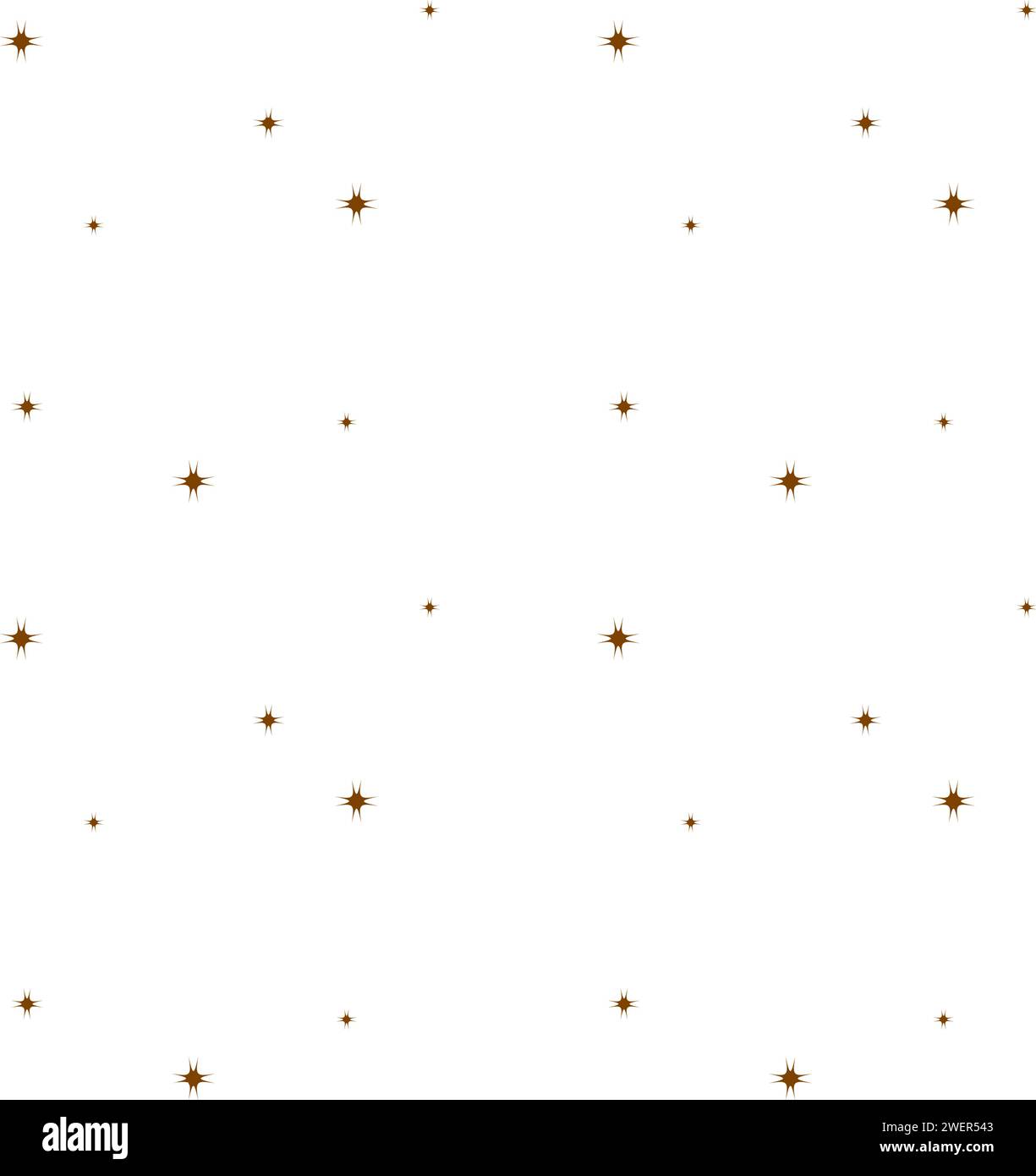 Small tiny star shapes subtle pattern. Seamless white and gold sparkles ...