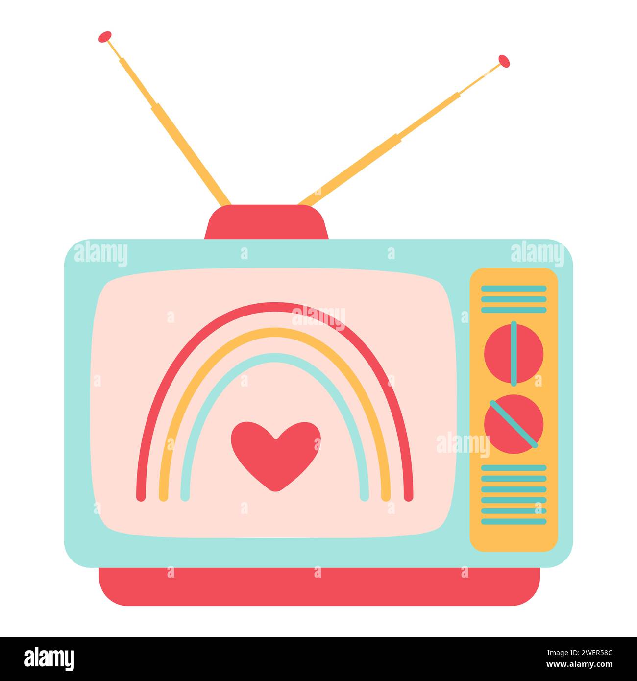 Retro television rainbow screen on hi-res stock photography and images ...