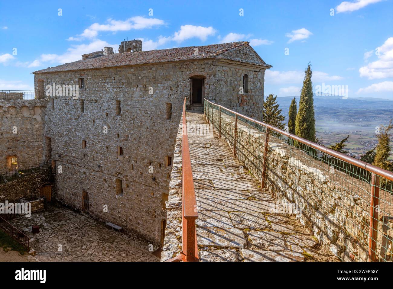 Fortezza Girifalco in Cortona, Tuscany, Italy Stock Photo - Alamy