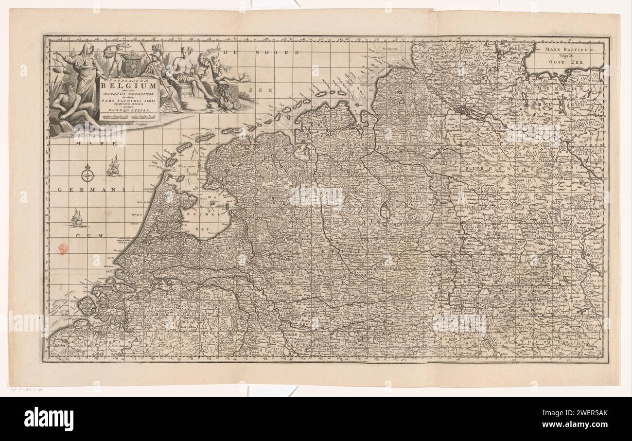 Map of the Republic of the Seven United Netherlands and part of the ...