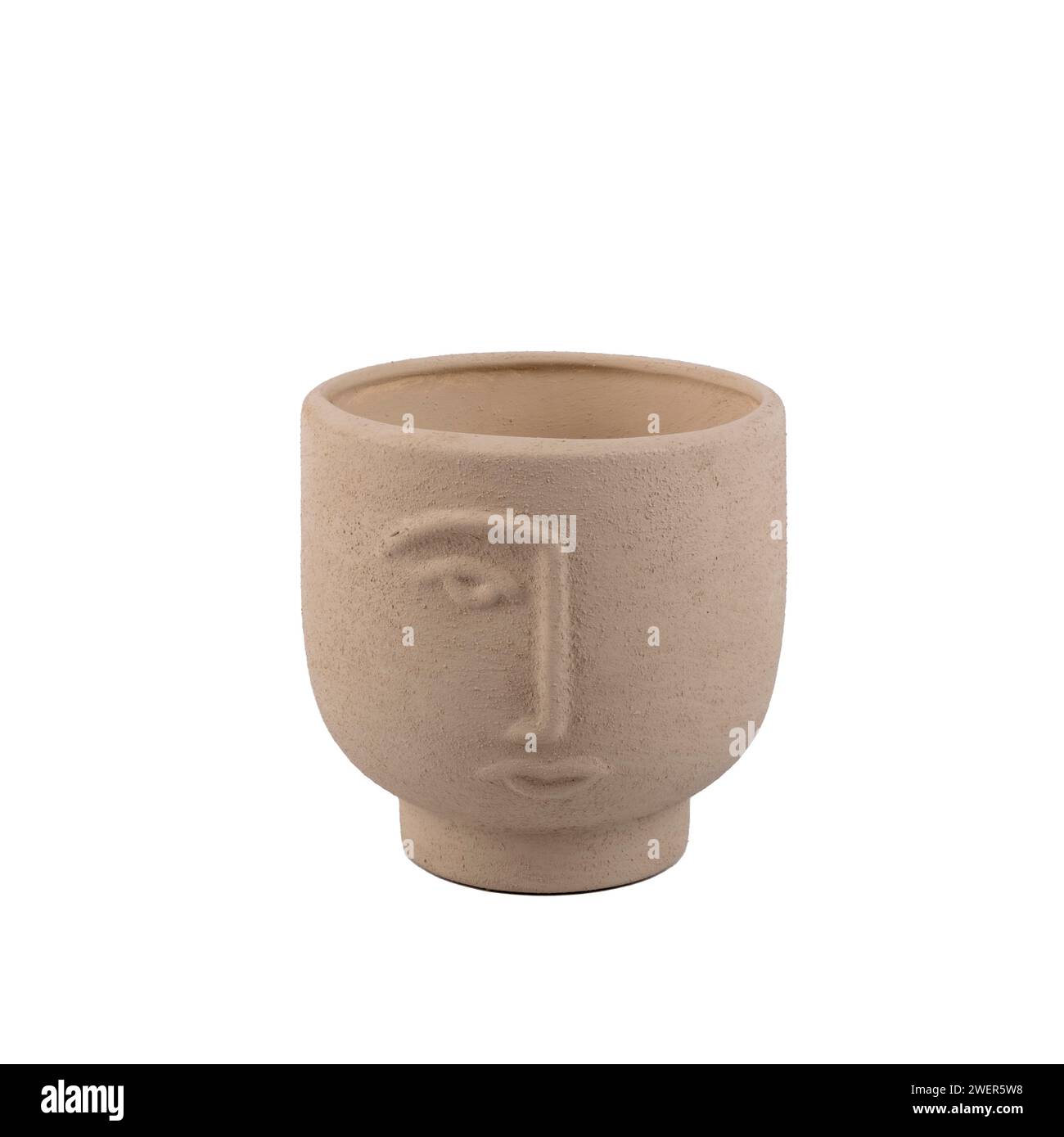 trendy design decorative ceramic vase isolated on white background ...