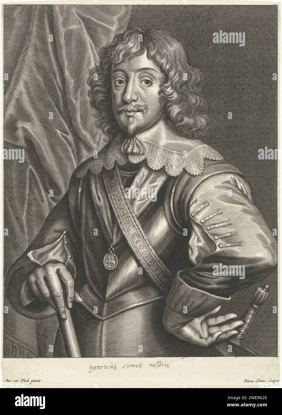 Portrait of Hendrik Rich, Count van Holland and Warwick, Petrus Clouwet ...