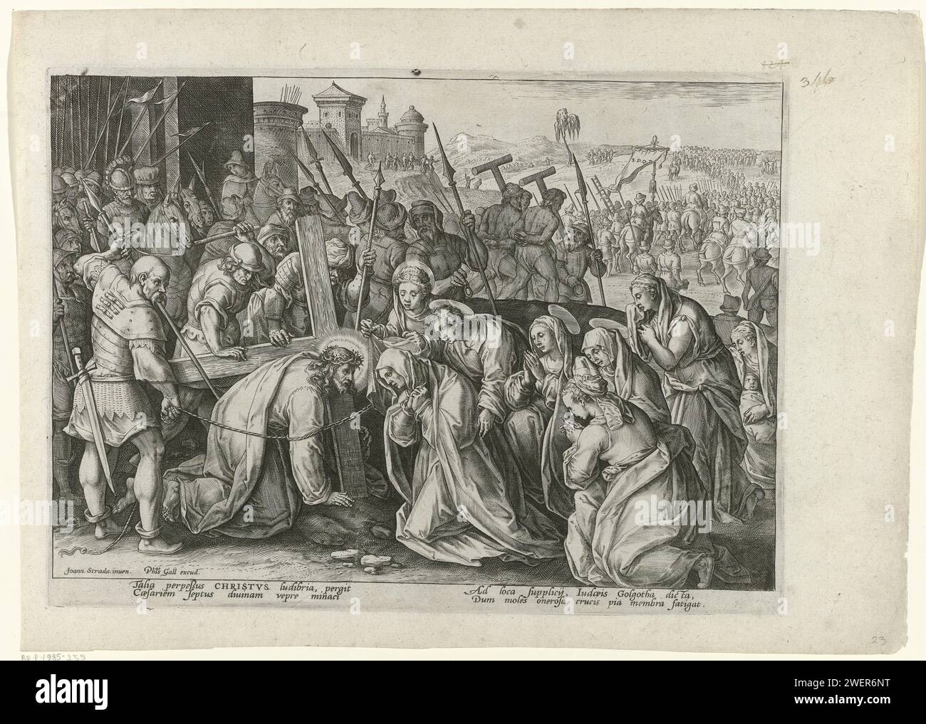 Miracle of the sweat cloth of Veronica, Jan Collaert (II) (attributed ...