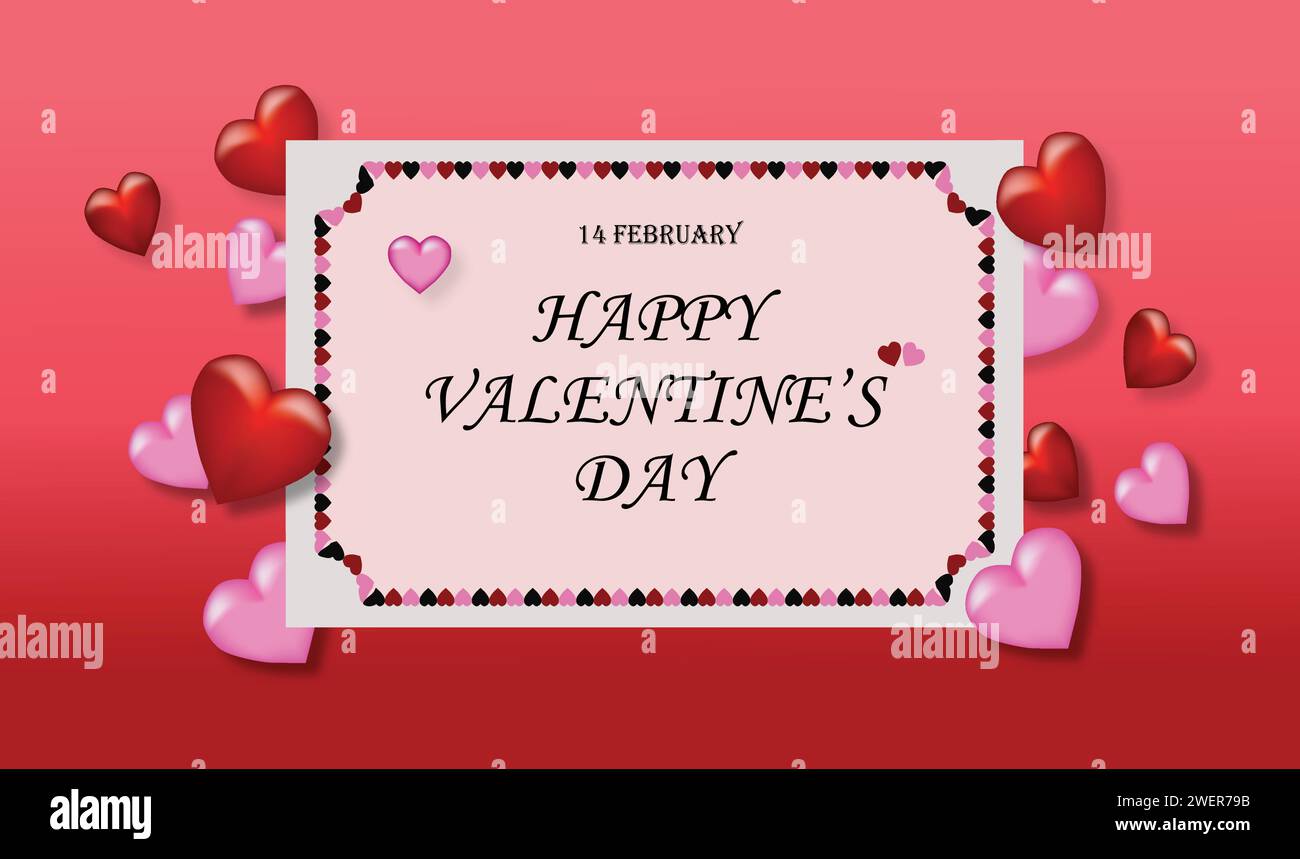 Valentine day card Stock Vector Image & Art - Alamy