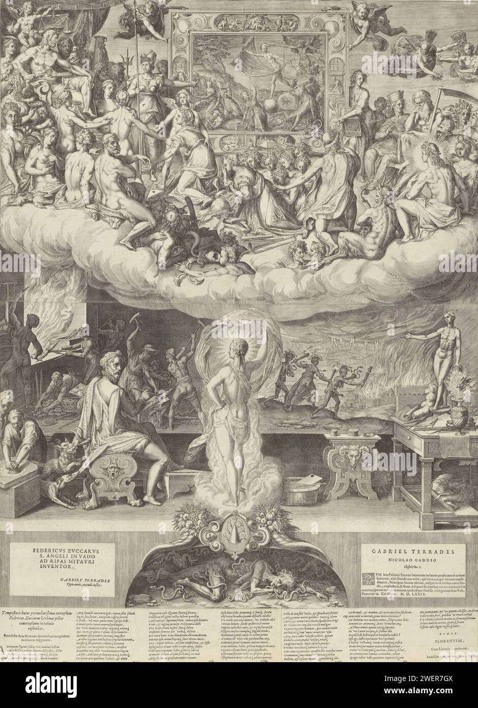 Lamentation of painting, Cornelis Cort, After Federico Zuccaro, 1579 ...