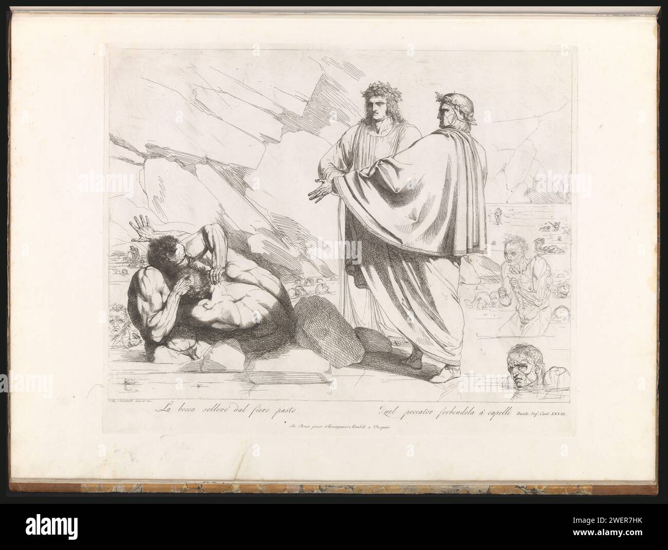 Dante's Inferno: traitors in the ice of the Cocytus, Luigi Sabatelli (I ...