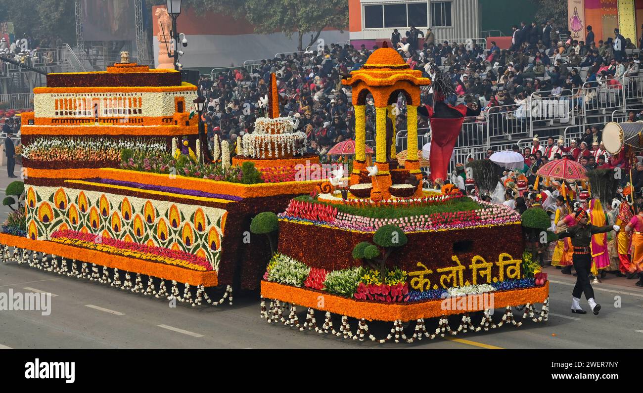 NEW DELHI, INDIA - JANUARY 26: A tableaux from Central Public Works Department (CPWD) on display ...