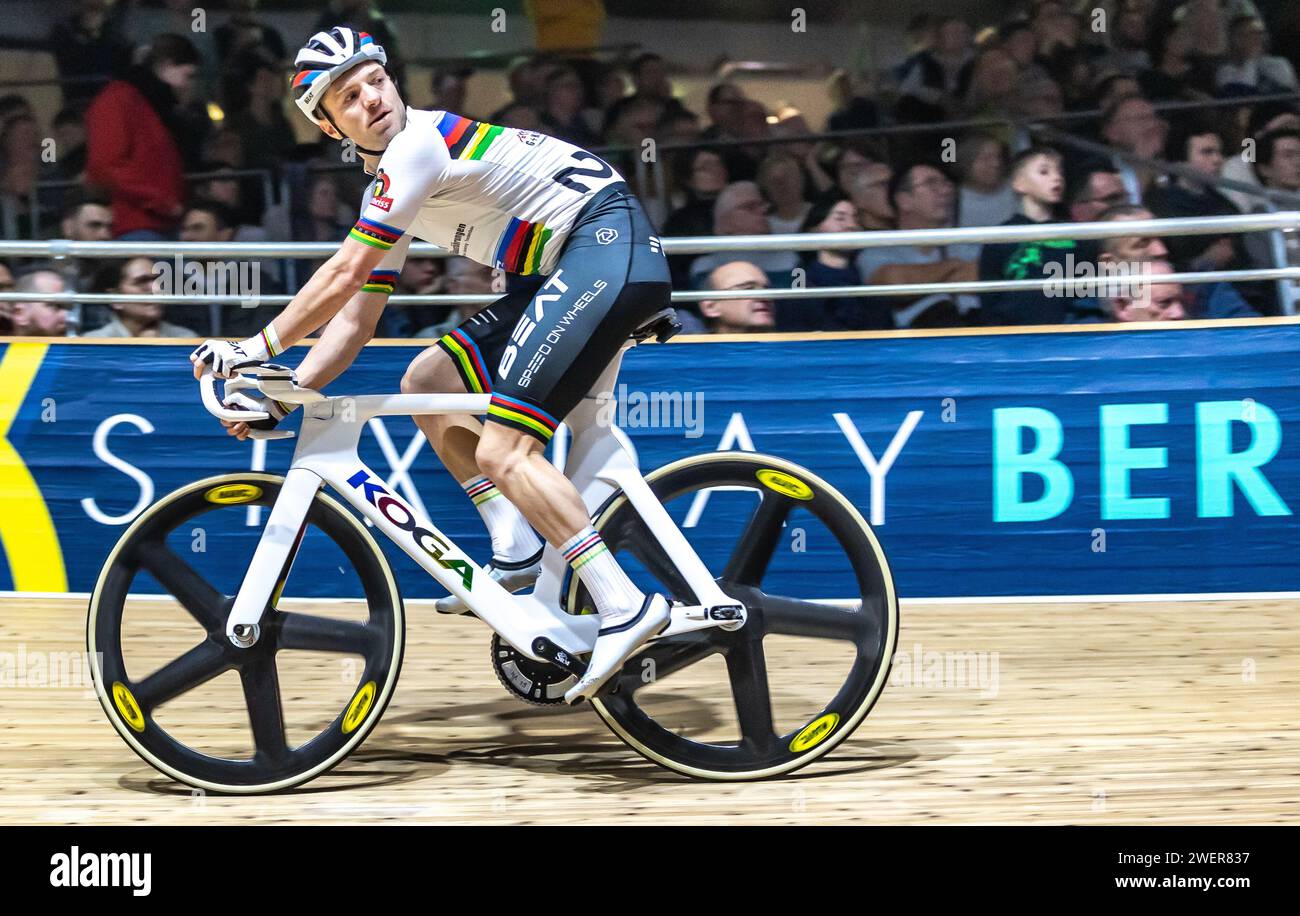 Berlin, Germany. 26th Jan, 2024. Cycling: Berlin Six-Day Race, Hoffman ...