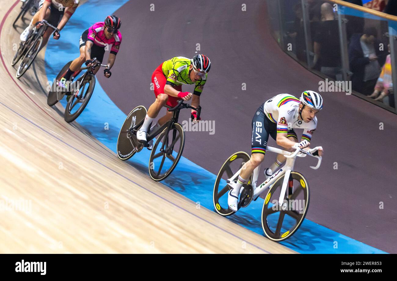 Berlin, Germany. 26th Jan, 2024. Cycling: Berlin Six-Day Race, Hoffman ...