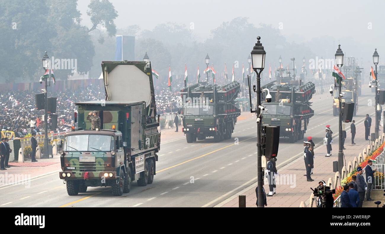 NEW DELHI, INDIA - JANUARY 26: SWATHI (Weapon Locating Radar System) on ...